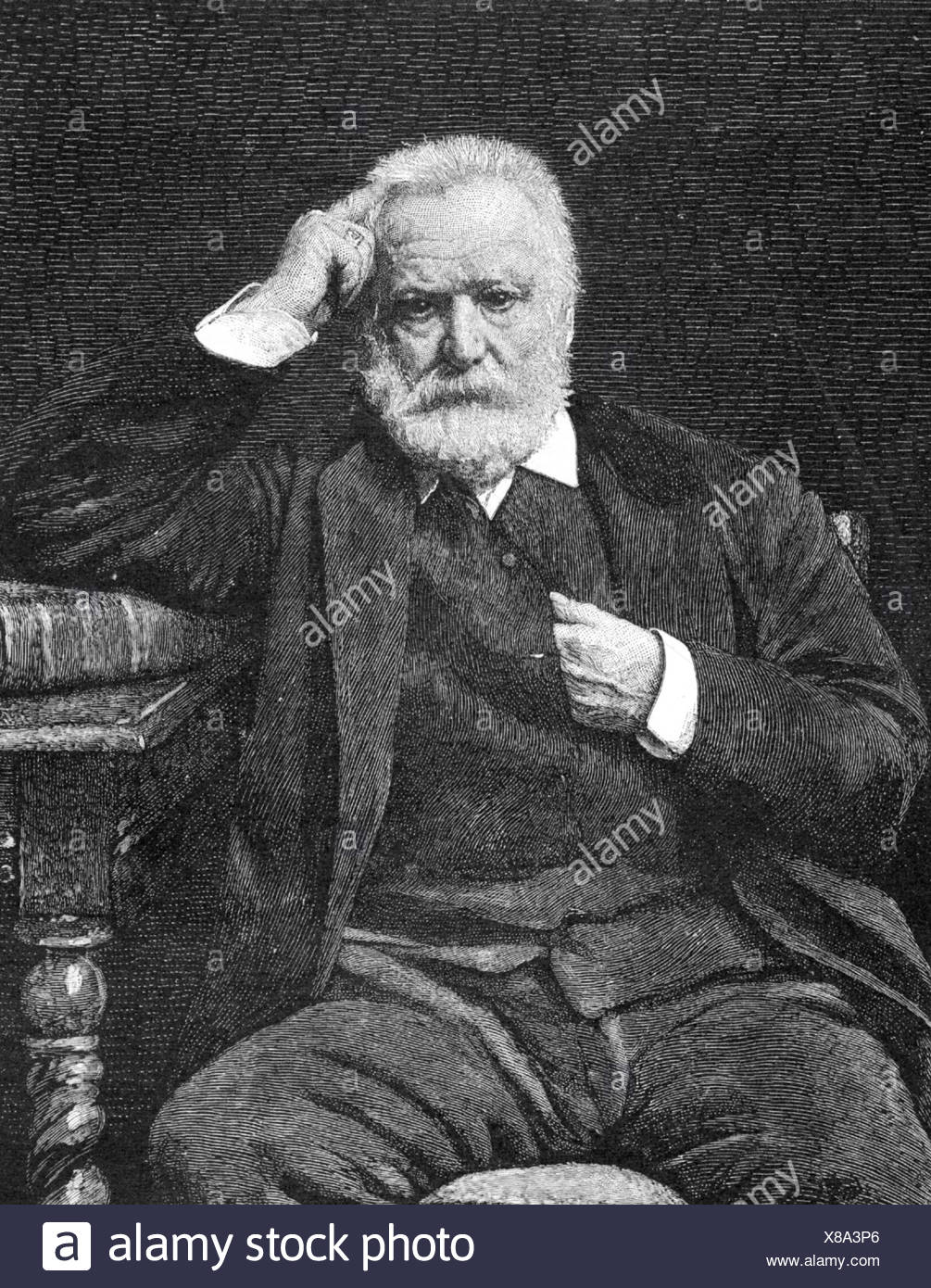Victor Marie Hugo 1802 1885 Stock Photos & Victor Marie Hugo 1802 1885 ...