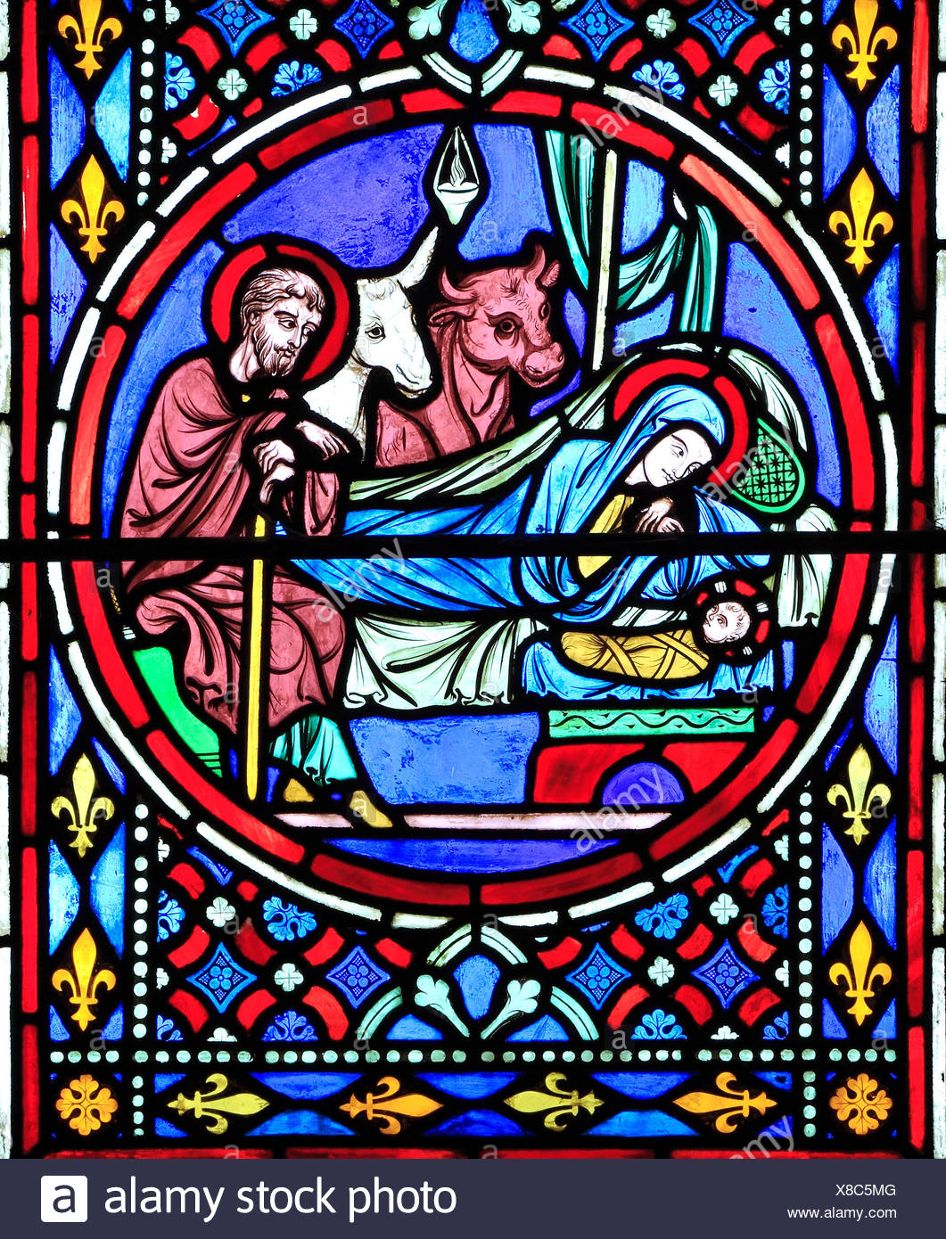 Stained Glass Nativity High Resolution Stock Photography and Images - Alamy