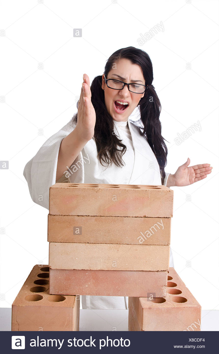 Woman Breaking Bricks Stock Photos & Woman Breaking Bricks Stock Images ...