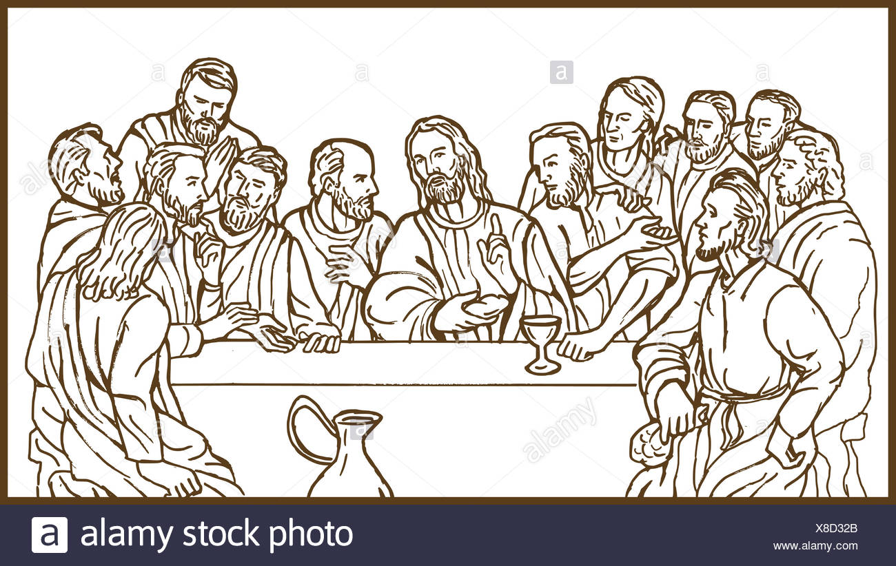 Illustration Last Supper Jesus Christ High Resolution Stock Photography ...
