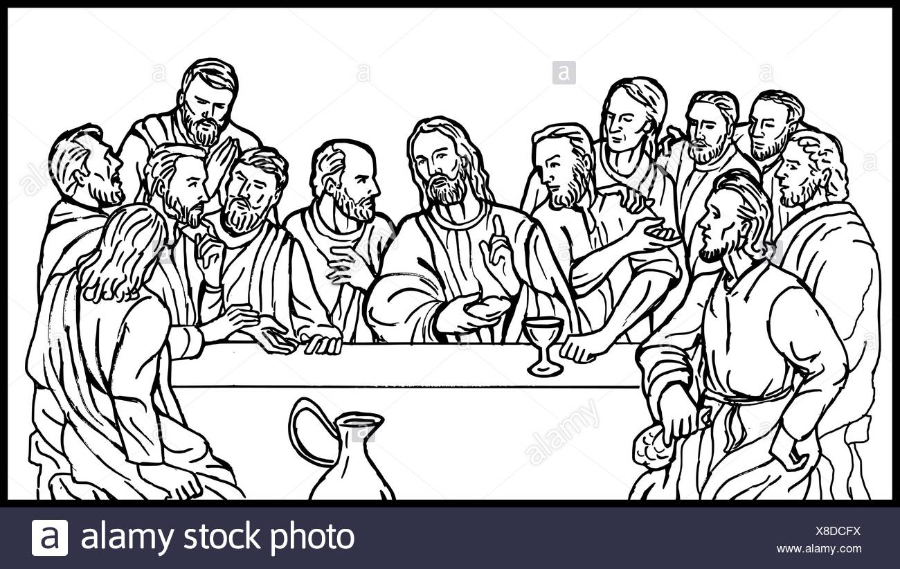 Last Supper Black and White Stock Photos & Images - Alamy