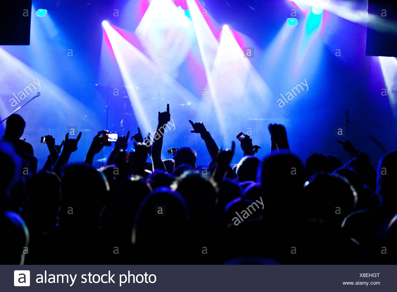 Gig Crowd Silhouette High Resolution Stock Photography and Images - Alamy