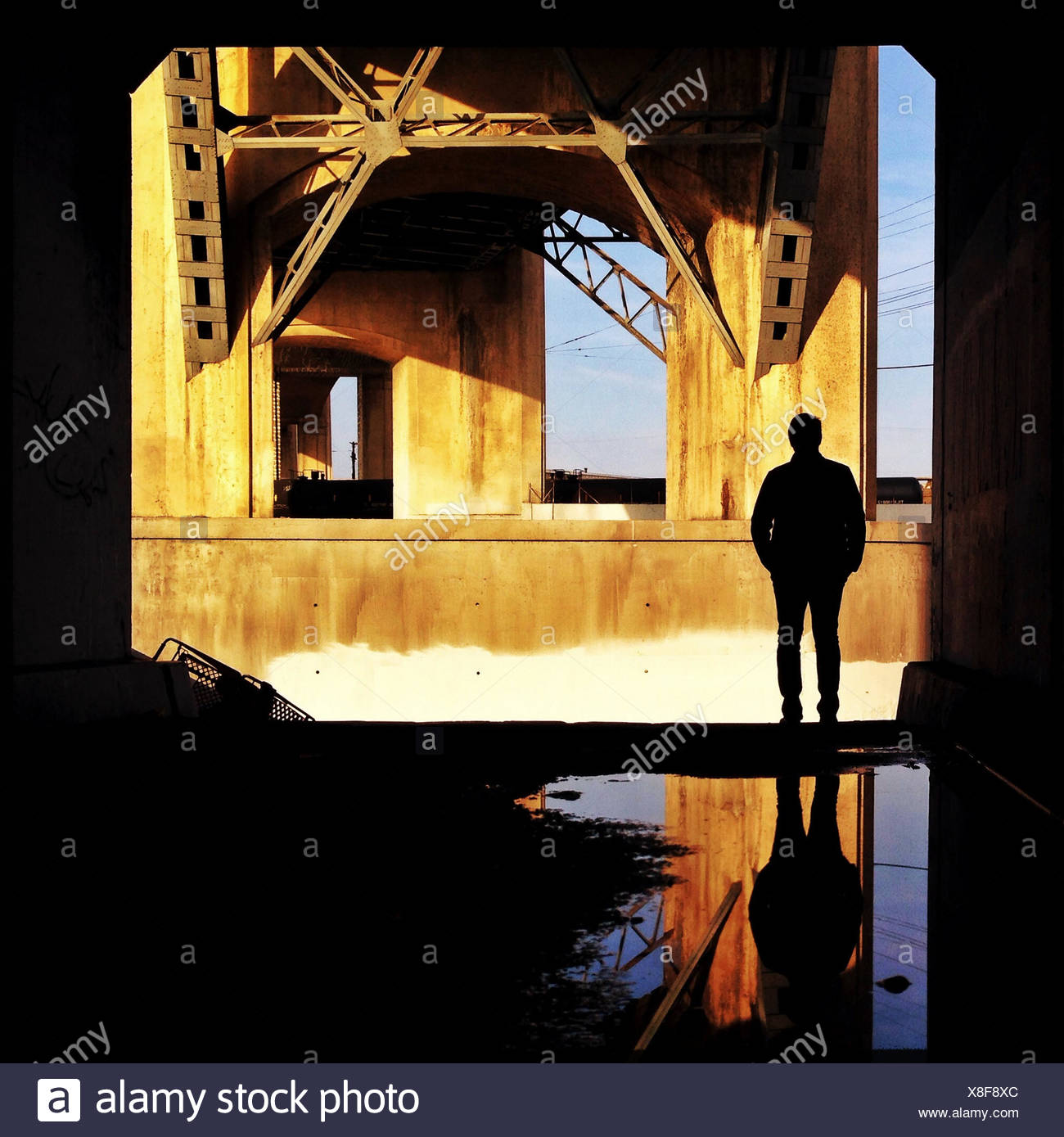 Man Standing On Bridge Stock Photos & Man Standing On Bridge Stock ...