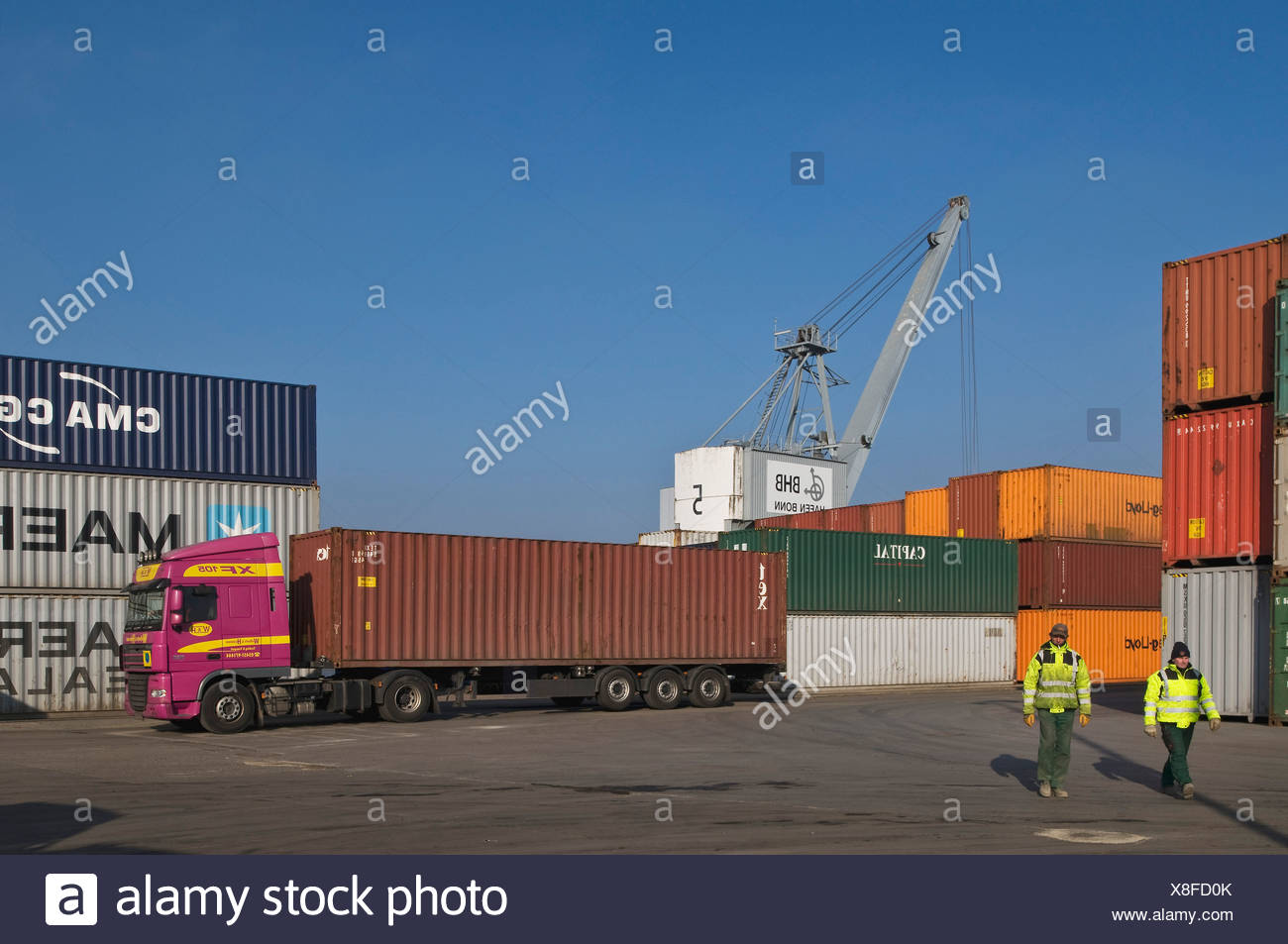 Truck With Container High Resolution Stock Photography and Images - Alamy