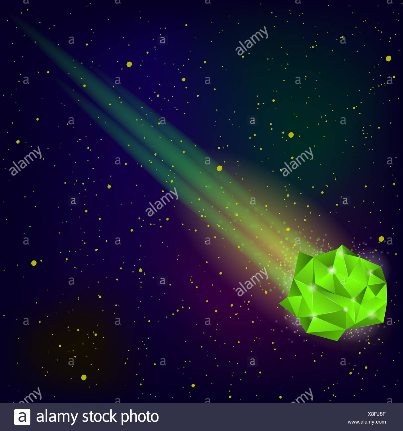 Comet Meteorite Tail Fireball Stock Photos & Comet Meteorite Tail ...