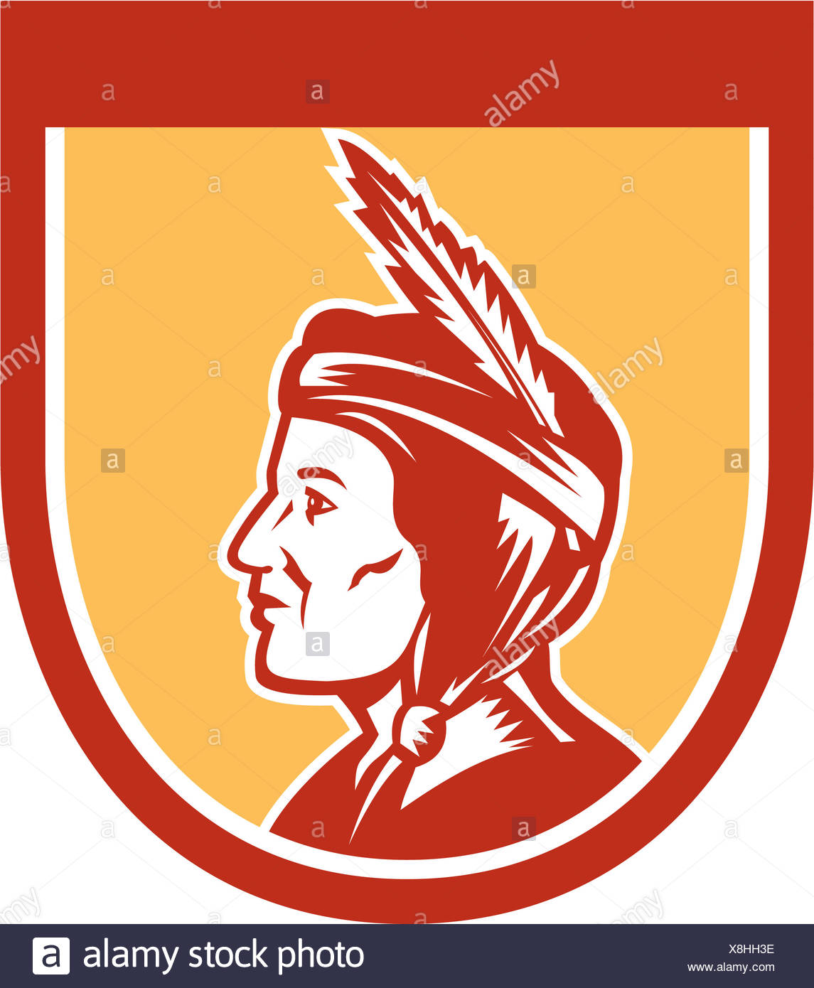 Native American Warrior Shield High Resolution Stock Photography and ...
