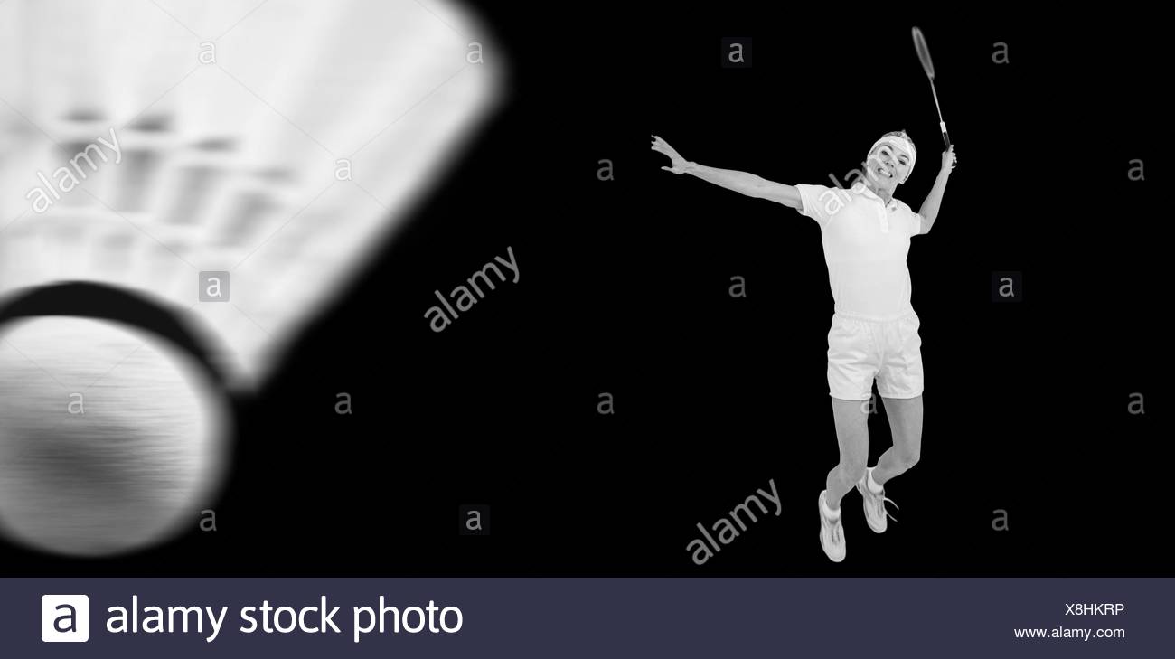 Badminton Racket Black and White Stock Photos & Images - Alamy
