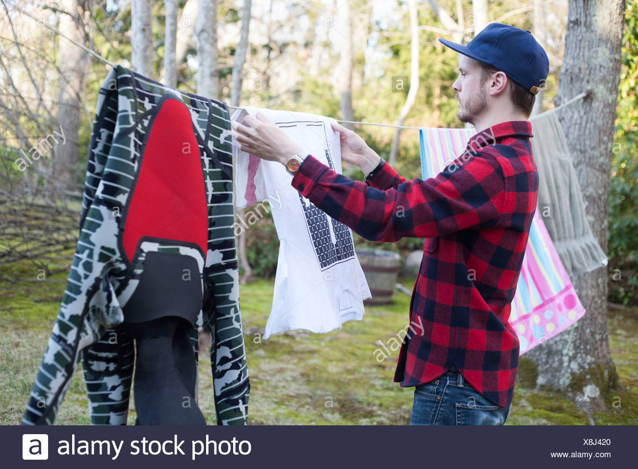 Hanging Out Washing High Resolution Stock Photography and Images - Alamy