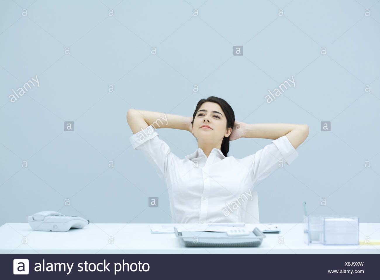 Women Behind Desks High Resolution Stock Photography and Images - Alamy
