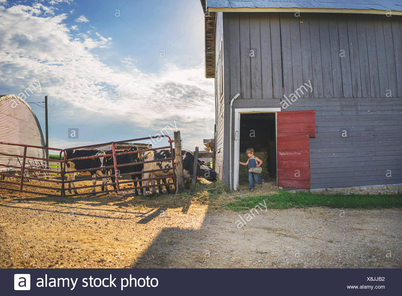 Boy With Barn High Resolution Stock Photography and Images - Alamy