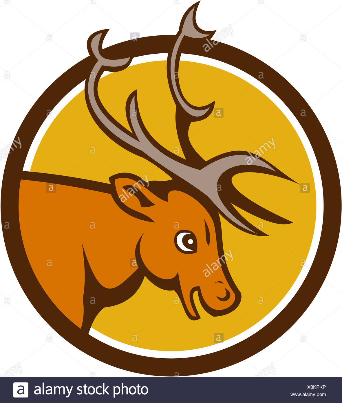 Cartoon Stag Head Stock Photos & Cartoon Stag Head Stock Images - Alamy