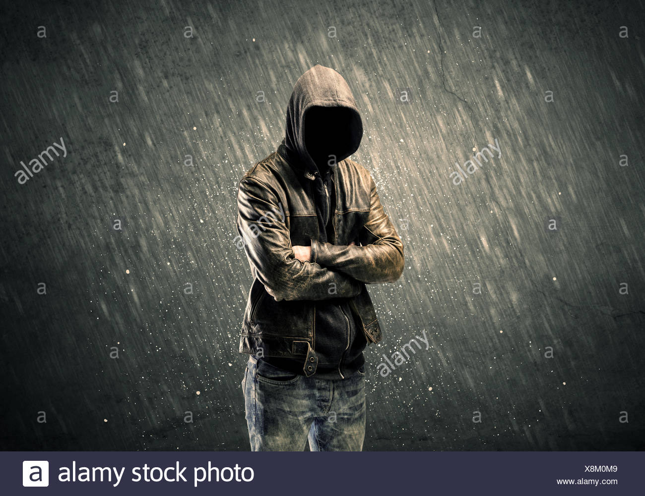 Faceless Guy Standing In Hoodie High Resolution Stock Photography and ...