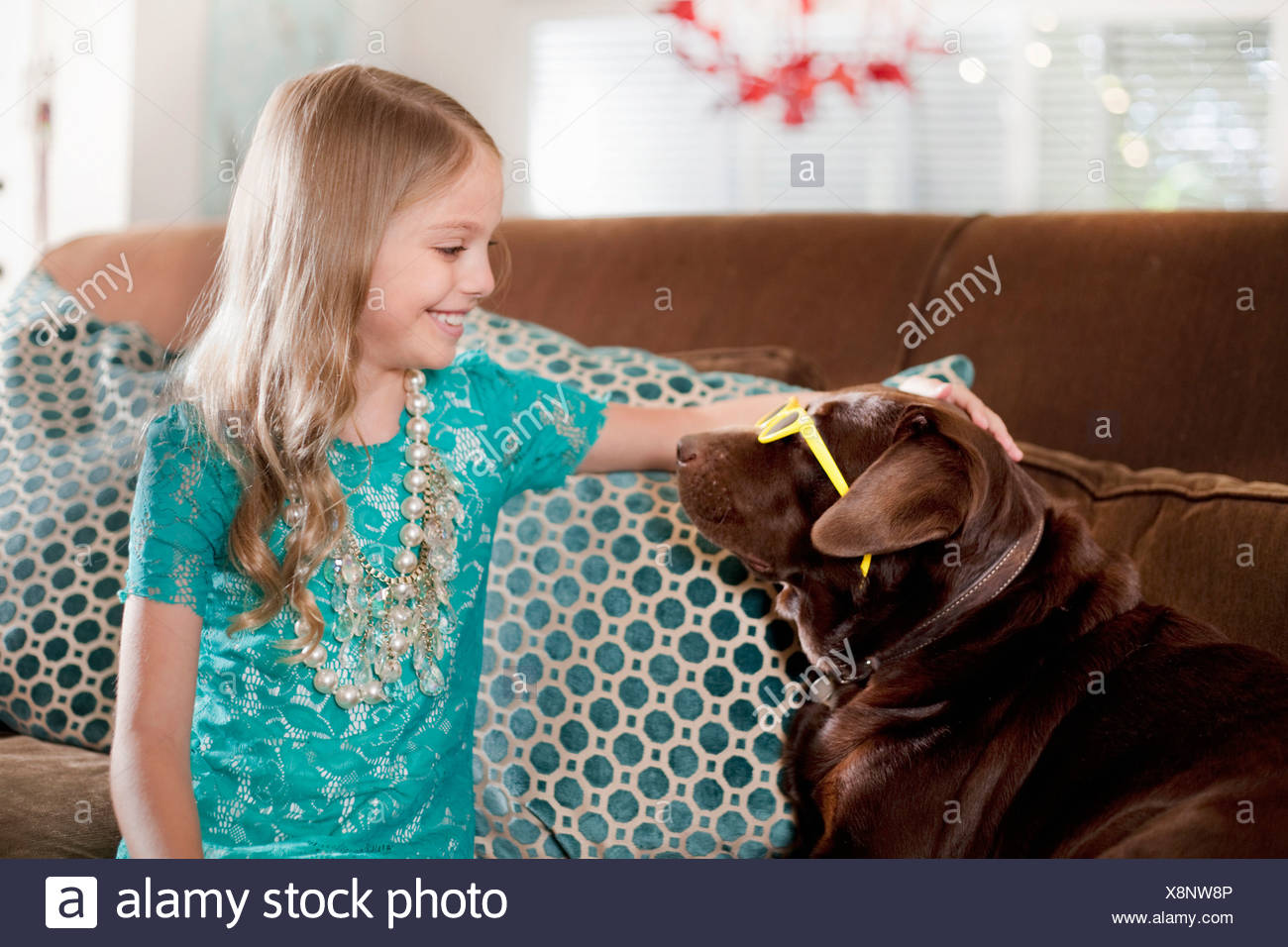 Young Girl Dog Labrador Retriever High Resolution Stock Photography and ...