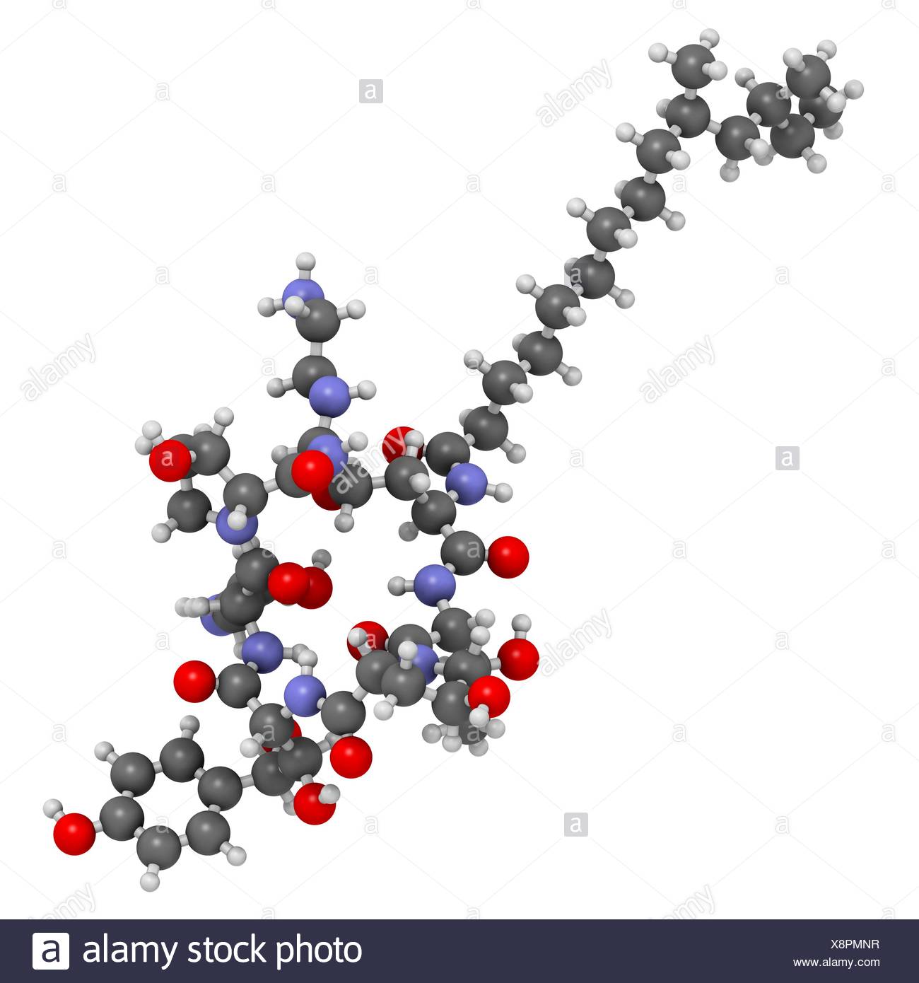 Caspofungin Antifungal Drug Molecule High Resolution Stock Photography ...