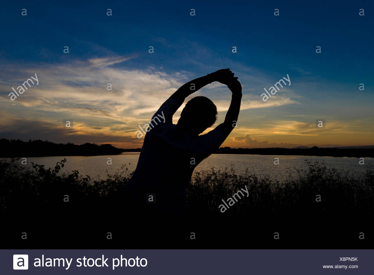 Exercise Silhouette High Resolution Stock Photography and Images - Alamy