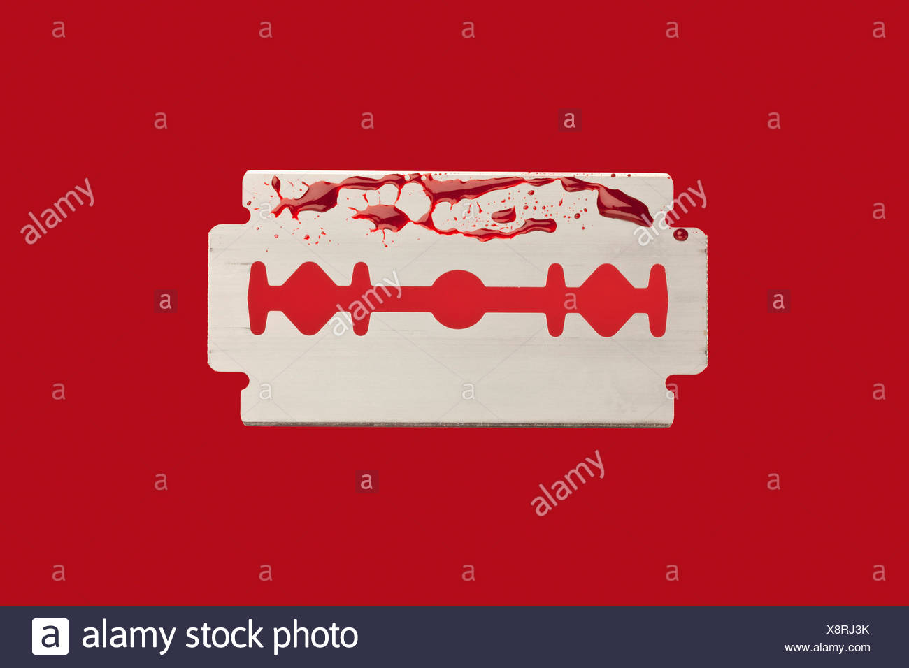 Razor Blade And Blood High Resolution Stock Photography and Images - Alamy