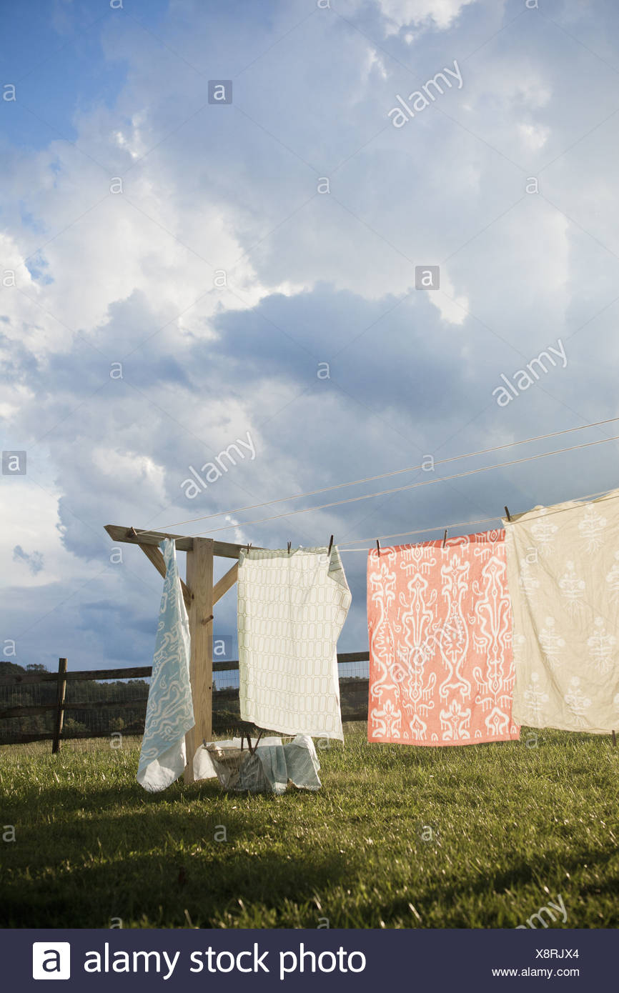 Garden Washing Line High Resolution Stock Photography and Images - Alamy