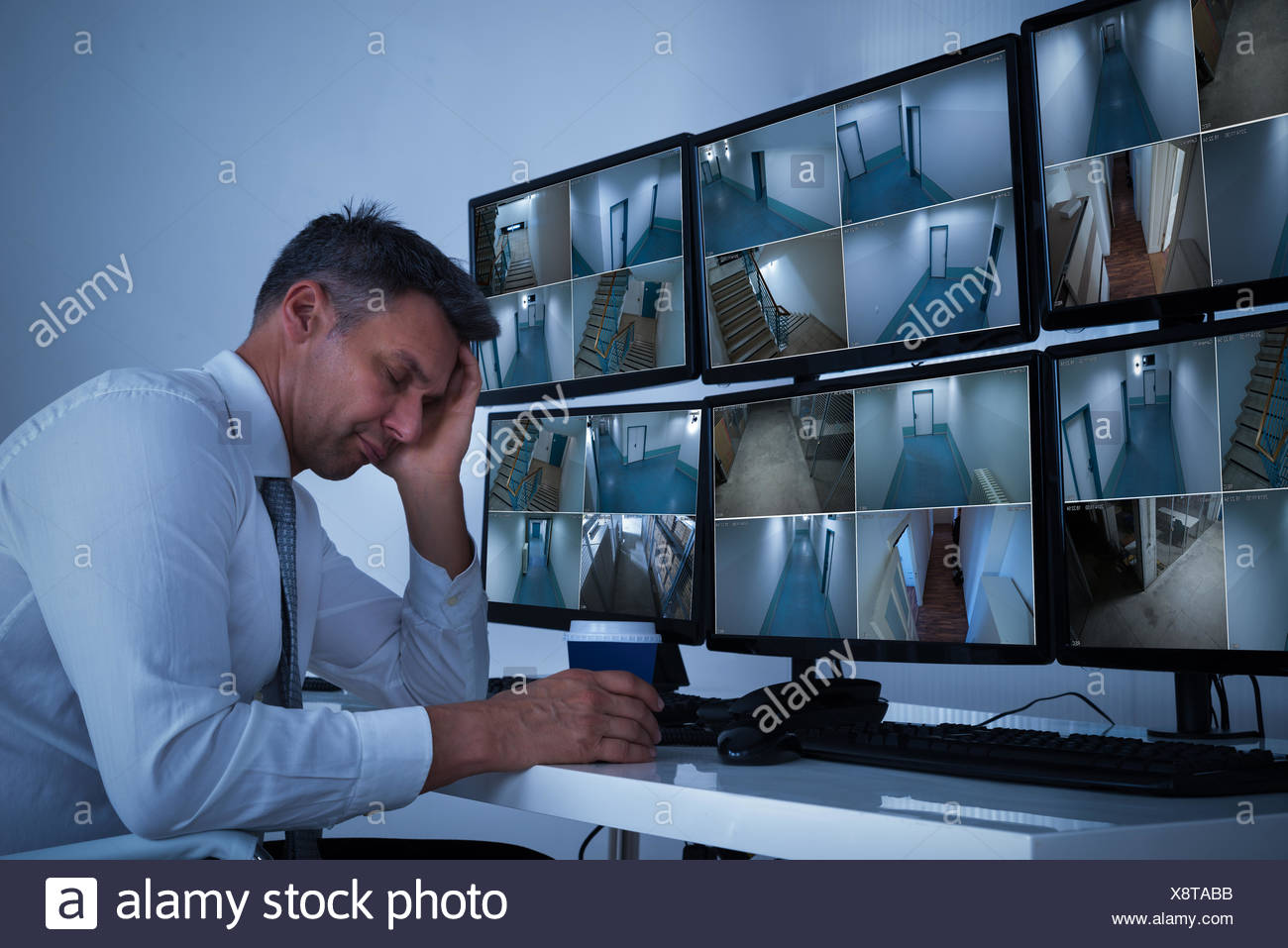 Sleep Sleeping Security Guard High Resolution Stock Photography and ...