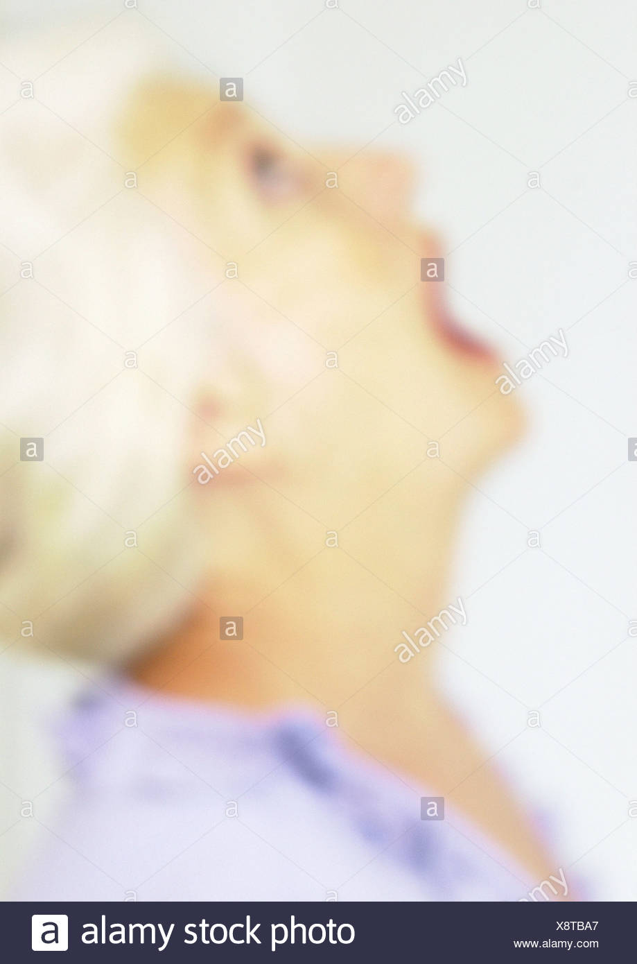 Woman Mouth Open Side Profile High Resolution Stock Photography and ...