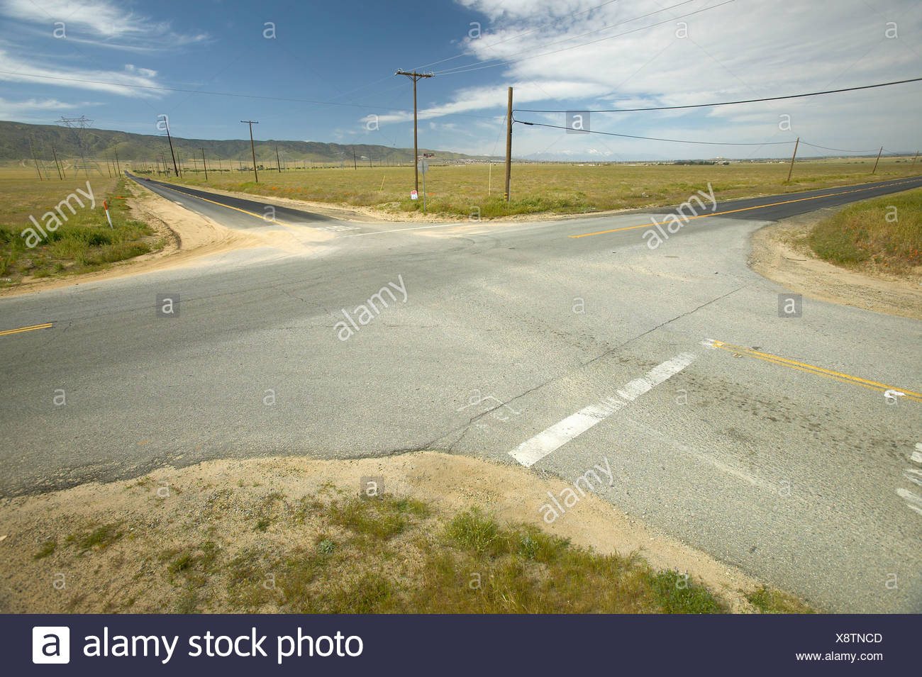 Four Way Intersection High Resolution Stock Photography and Images - Alamy