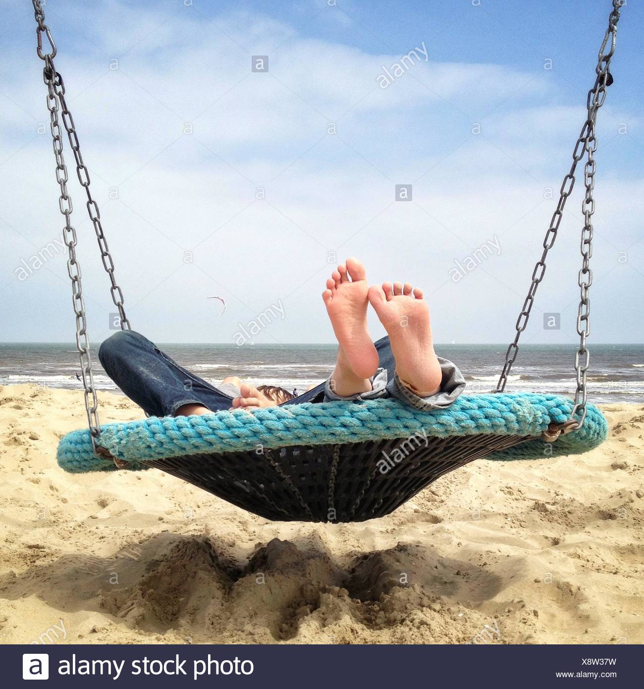 Boy In A Hammock Stock Photos & Boy In A Hammock Stock Images - Alamy