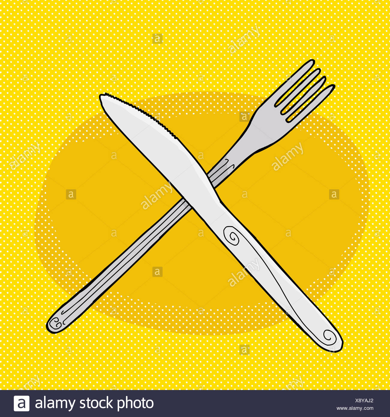 Knife And Fork Vector High Resolution Stock Photography and Images - Alamy