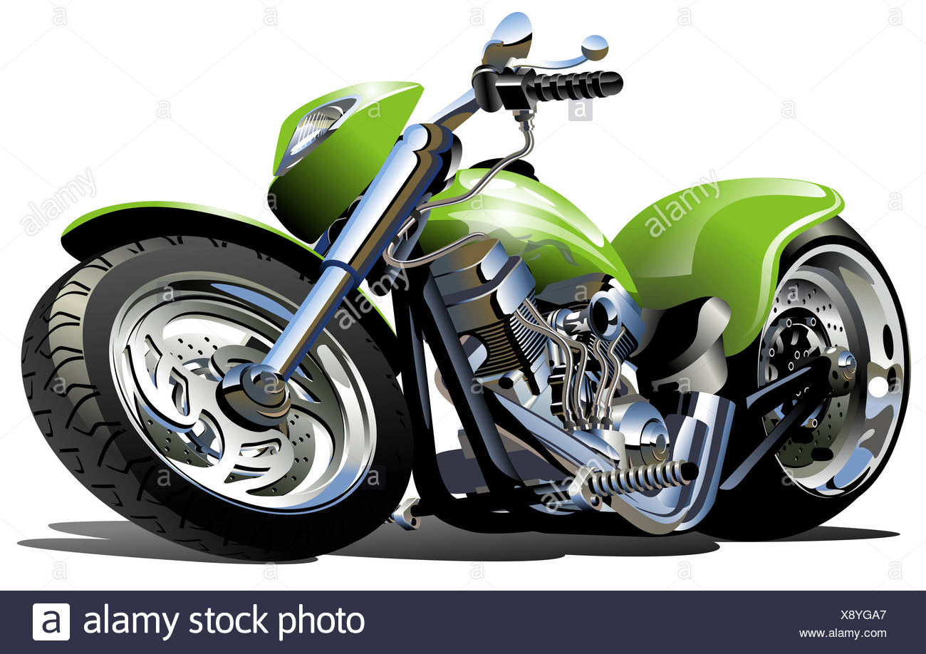 Vector Cartoon Motorcycle High Resolution Stock Photography and Images ...