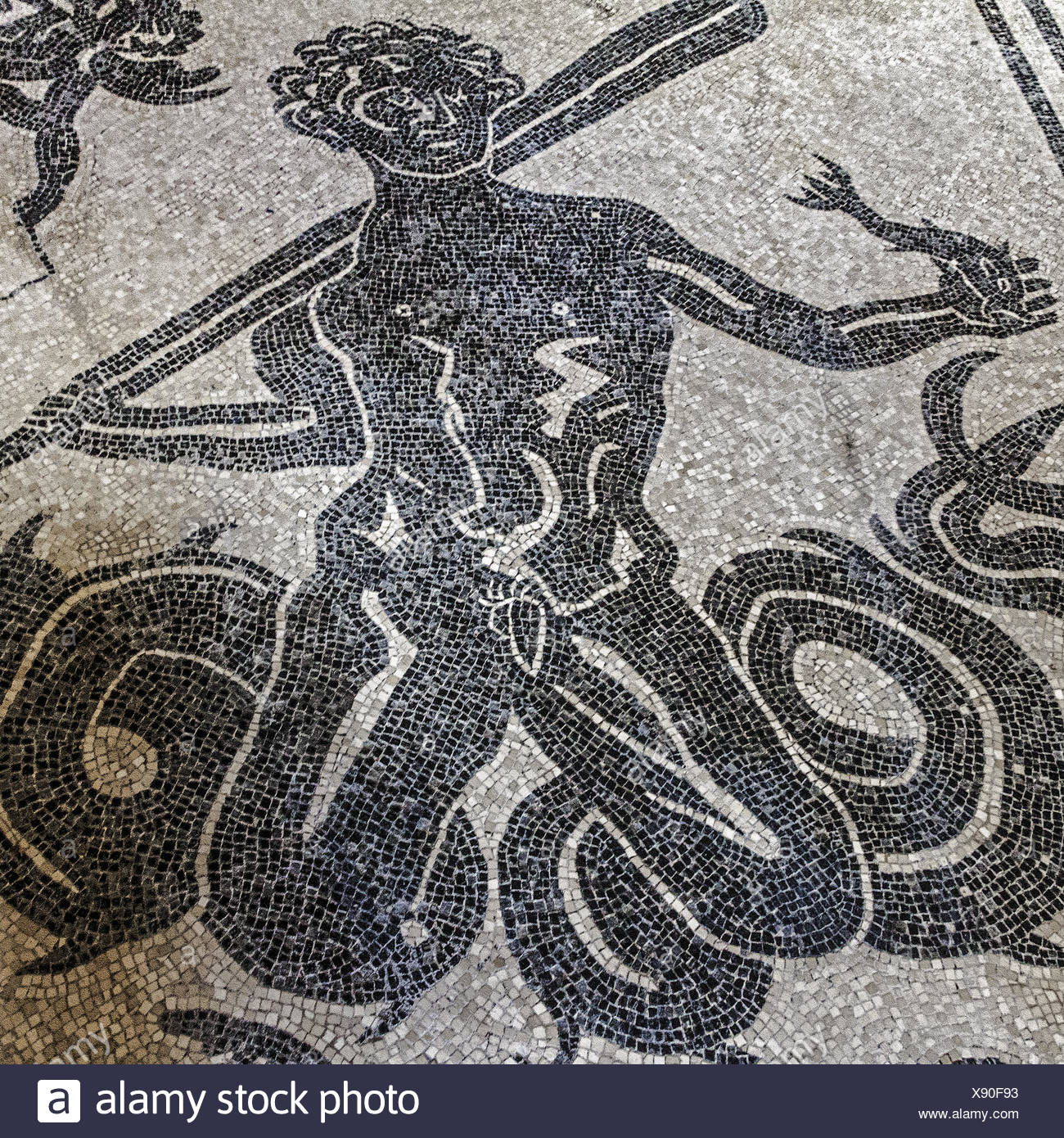 God Neptune Mosaic Bath Herculaneum High Resolution Stock Photography ...