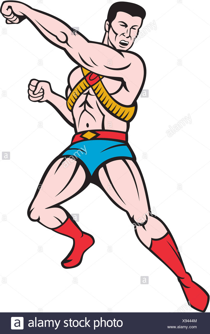 Cartoon Man Punching High Resolution Stock Photography and Images - Alamy