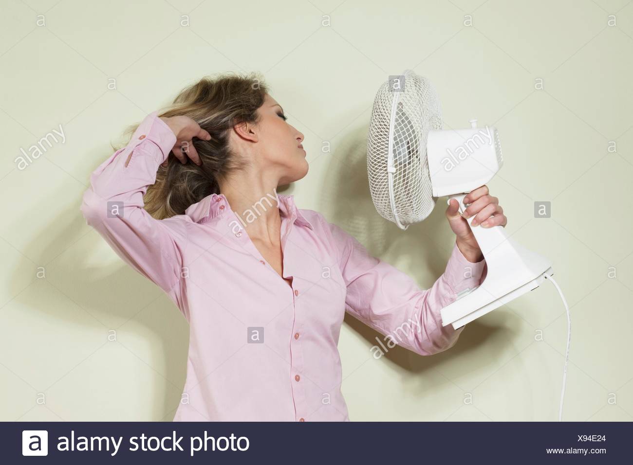 Electric Fan Woman High Resolution Stock Photography and Images - Alamy