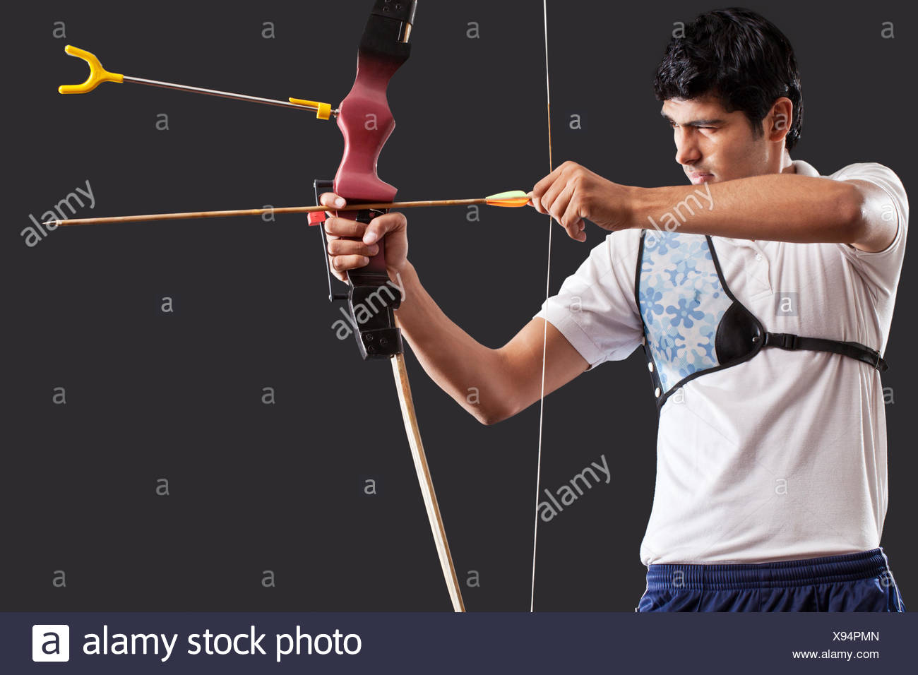 Man Aiming Bow Arrow Man High Resolution Stock Photography and Images ...