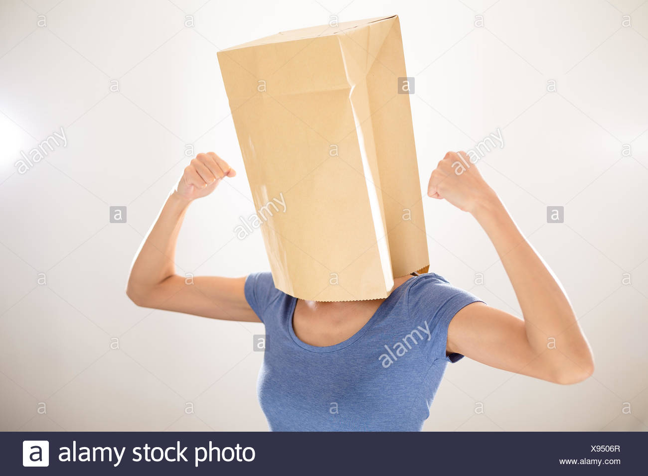 Woman Paper Bag Over Head High Resolution Stock Photography and Images ...