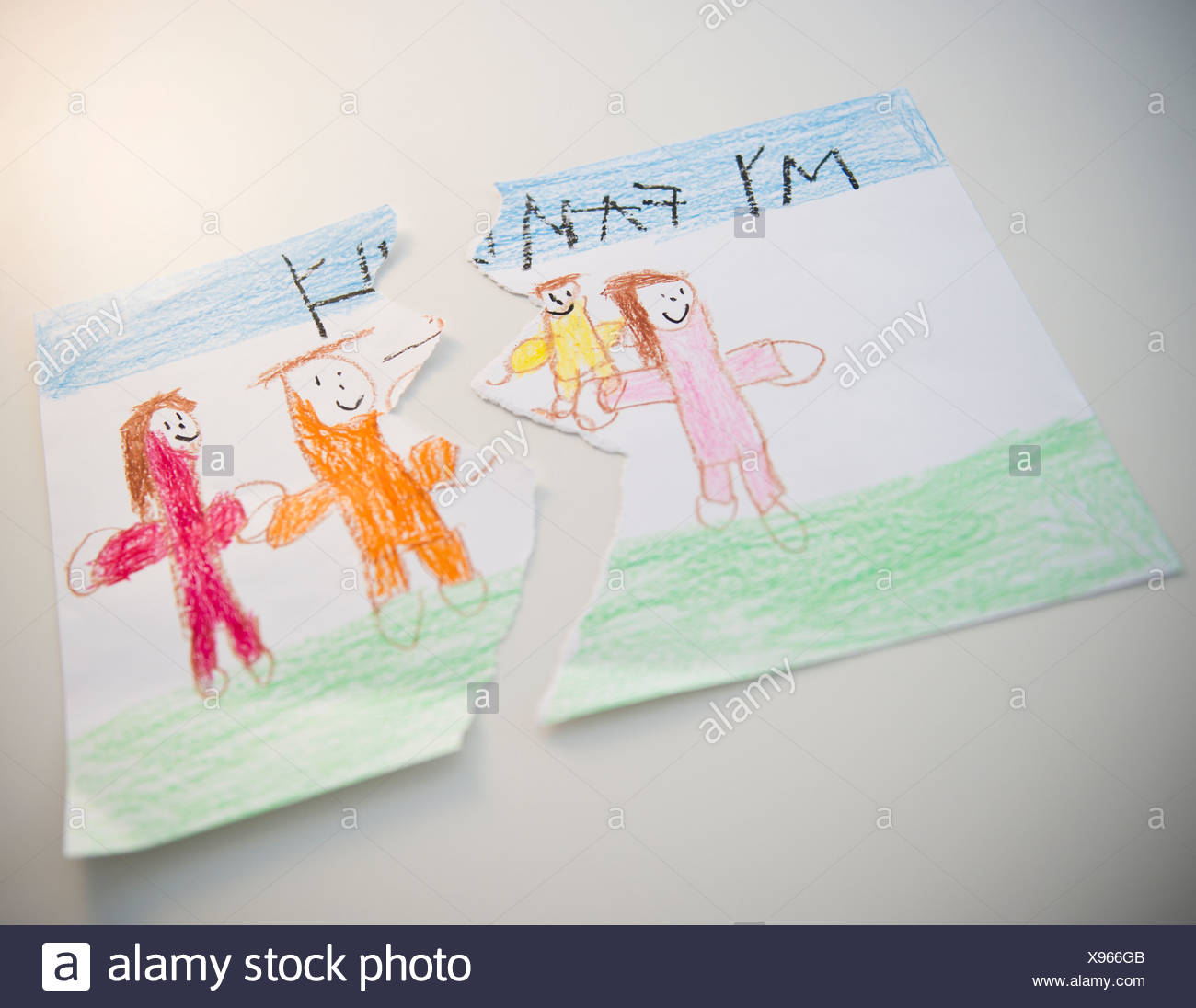 Torn Family Drawing High Resolution Stock Photography and Images - Alamy