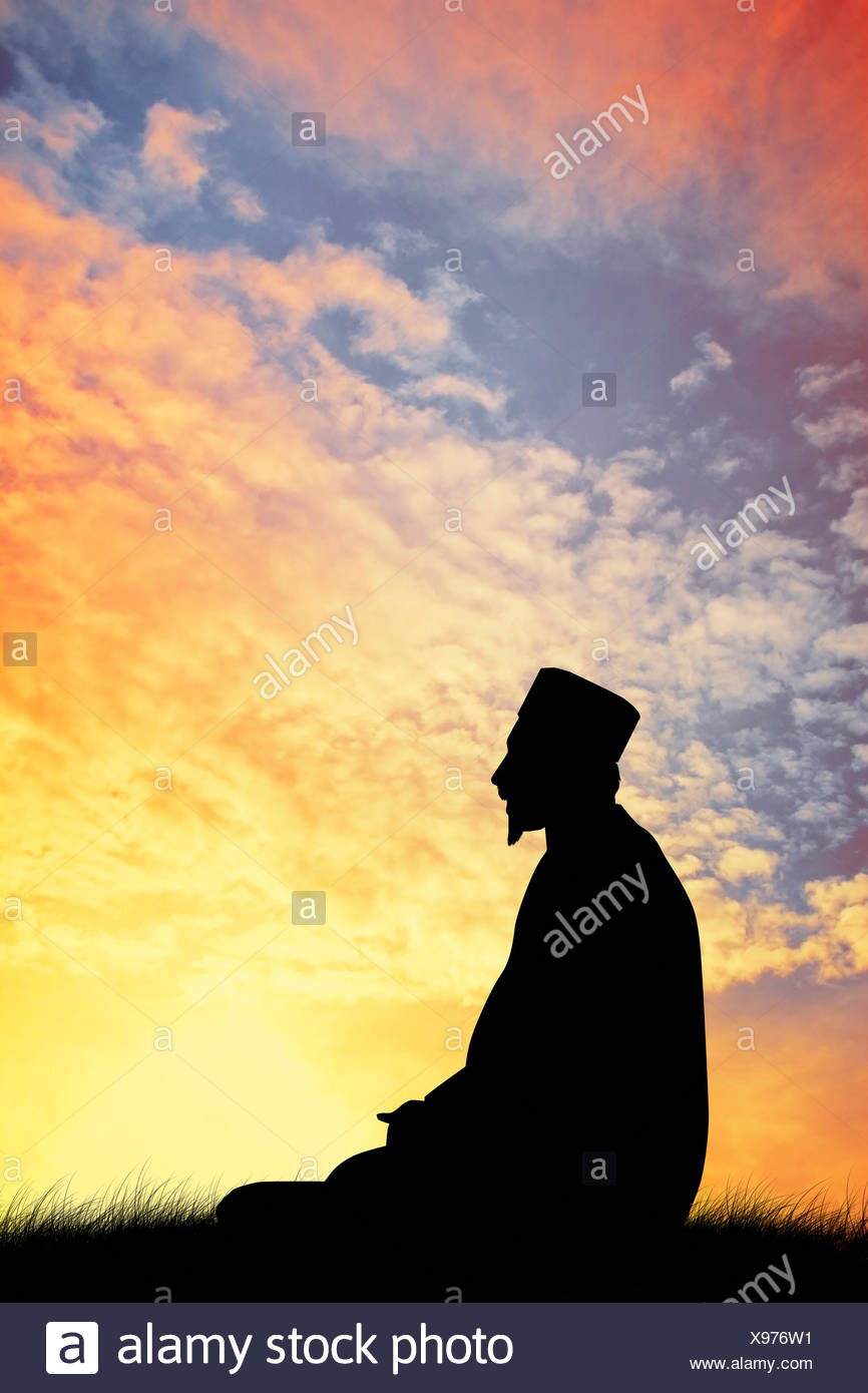 Muslim Man Silhouette High Resolution Stock Photography and Images - Alamy