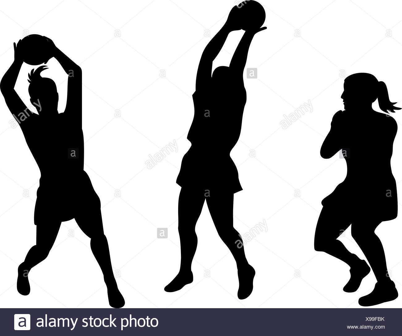 Netball Black and White Stock Photos & Images - Alamy