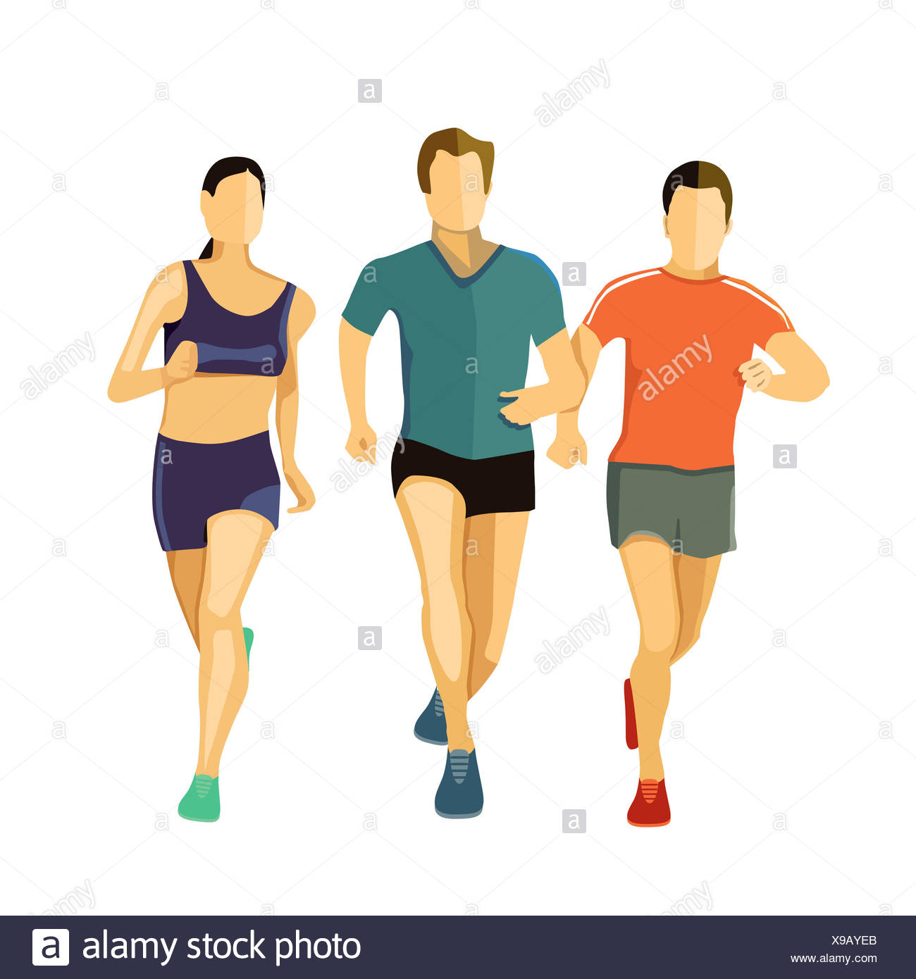Marathon Runners Cut Out Stock Images & Pictures - Alamy