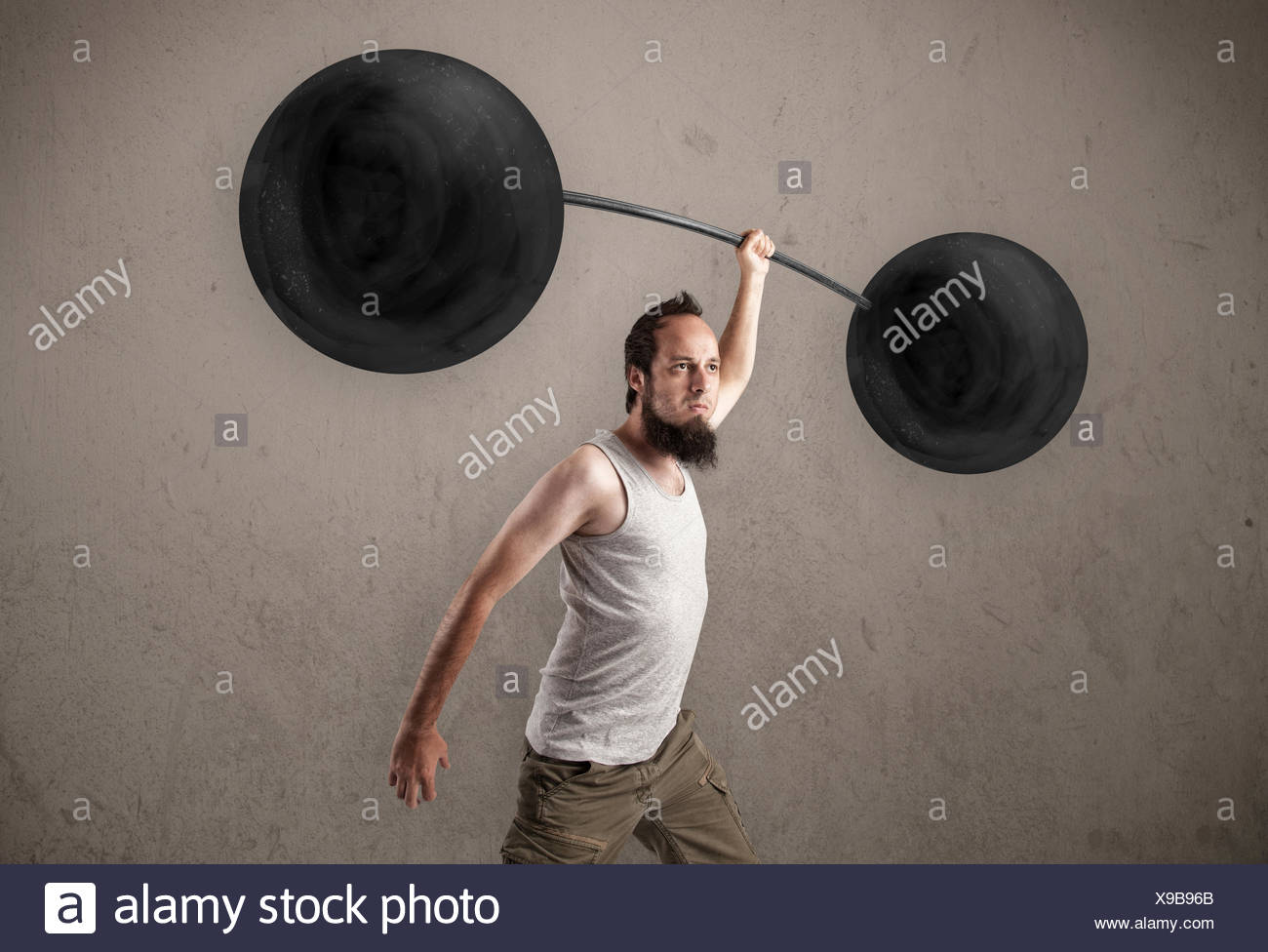 Skinny Man Lifting Weights High Resolution Stock Photography and Images ...