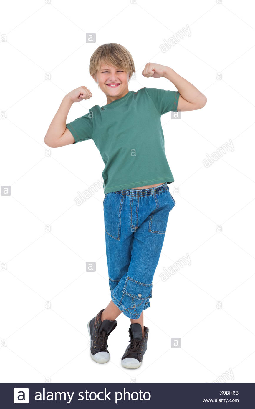 Cute Boy Flexing Arm High Resolution Stock Photography and Images - Alamy