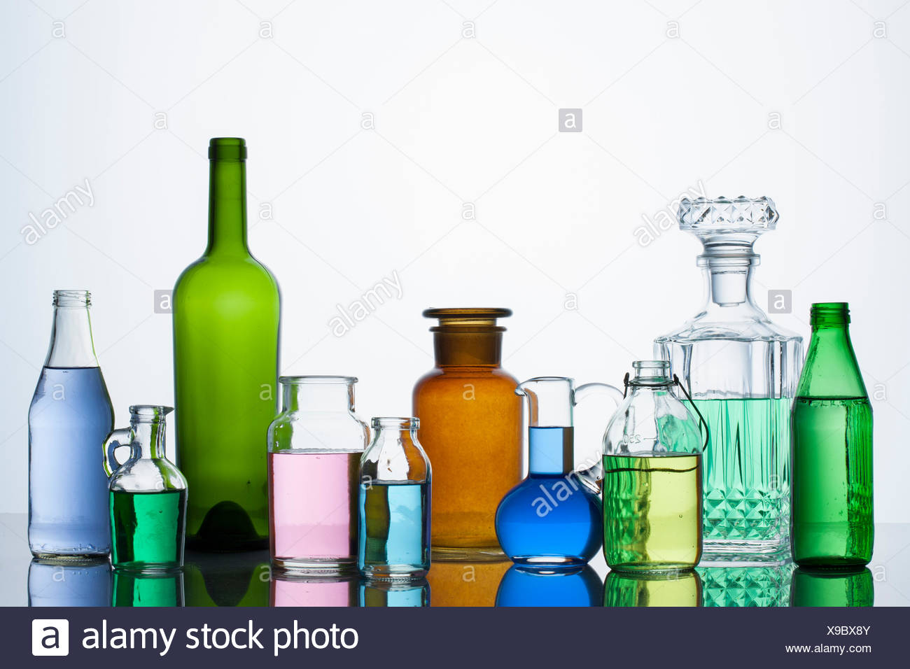 Different Types Of Glass Bottles High Resolution Stock Photography and ...