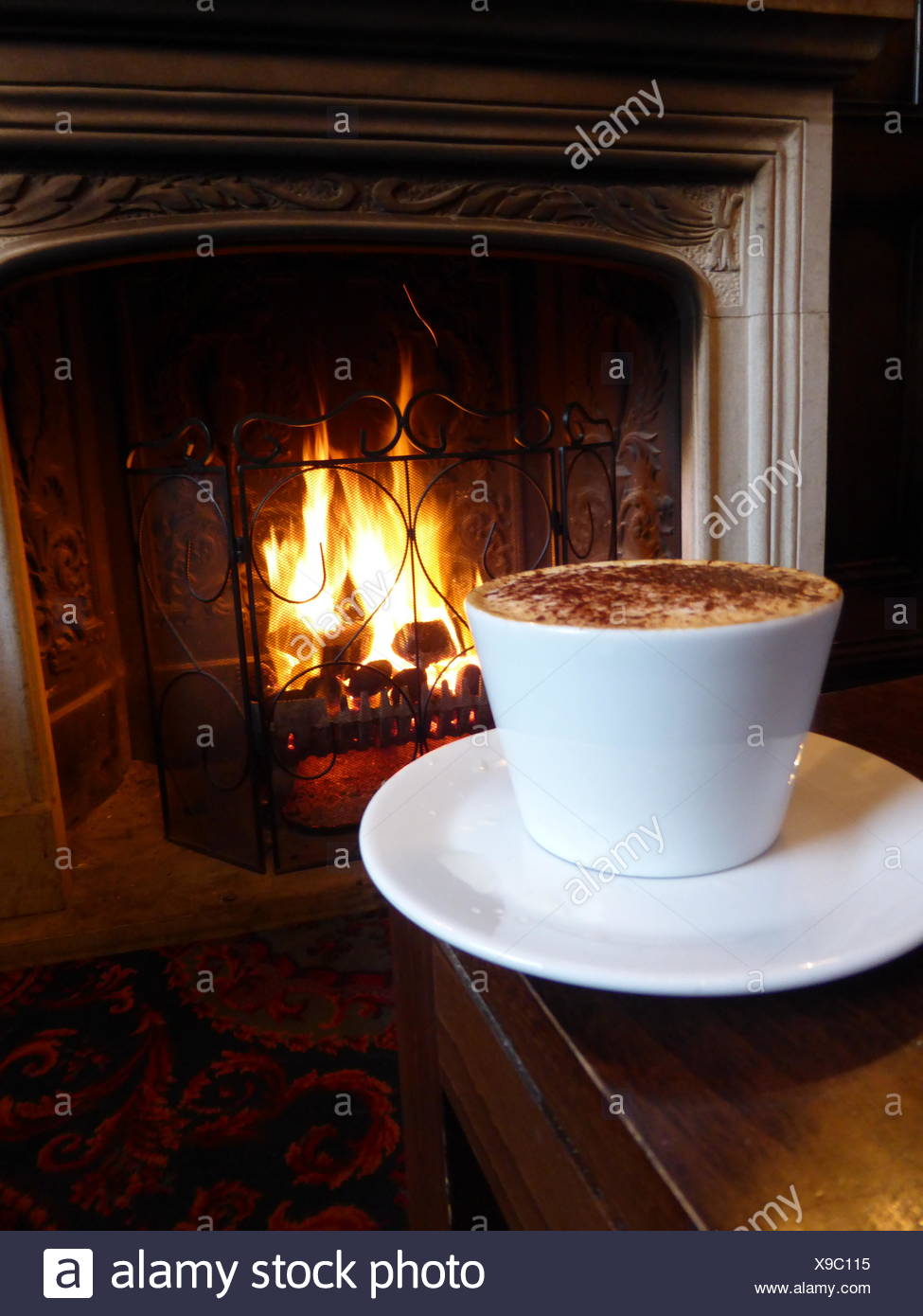 Coffee Cup At The Fireplace High Resolution Stock Photography and ...