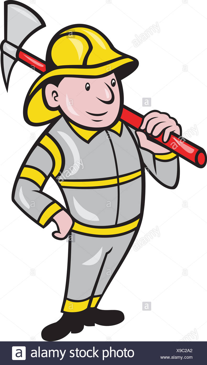Fireman Cartoon High Resolution Stock Photography and Images - Alamy
