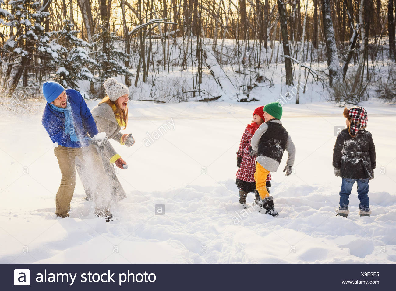 Woman Snowball Fight High Resolution Stock Photography and Images - Alamy