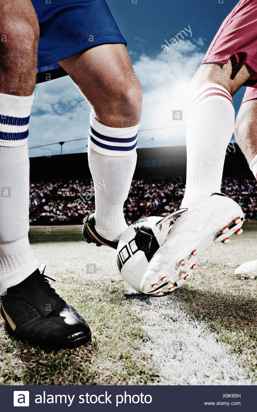 Footballer Kicking Ball Stock Photos & Footballer Kicking Ball Stock ...