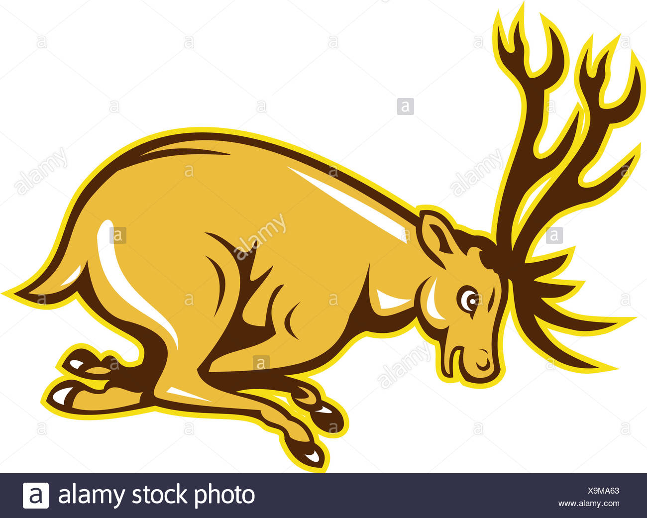 Cartoon Stag Head Stock Photos & Cartoon Stag Head Stock Images - Alamy