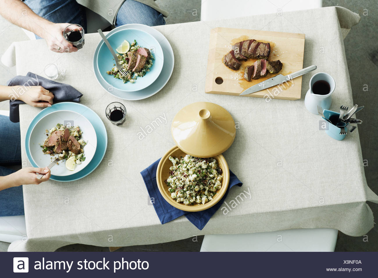 Dining Table Overhead View High Resolution Stock Photography and Images ...