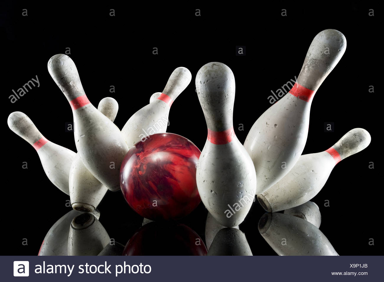 Bowling Pins Falling High Resolution Stock Photography and Images - Alamy