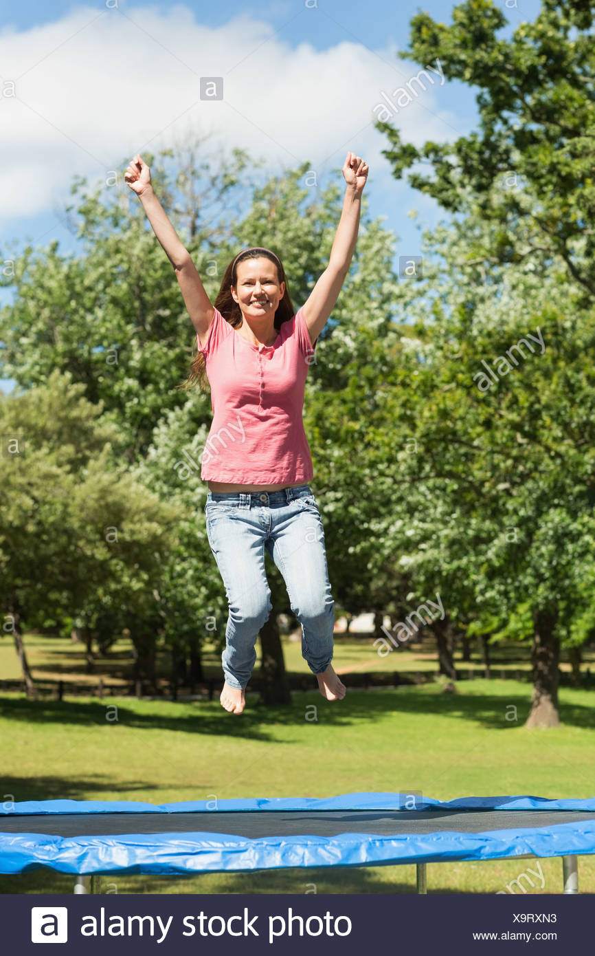 Woman Trampoline High Resolution Stock Photography and Images - Alamy