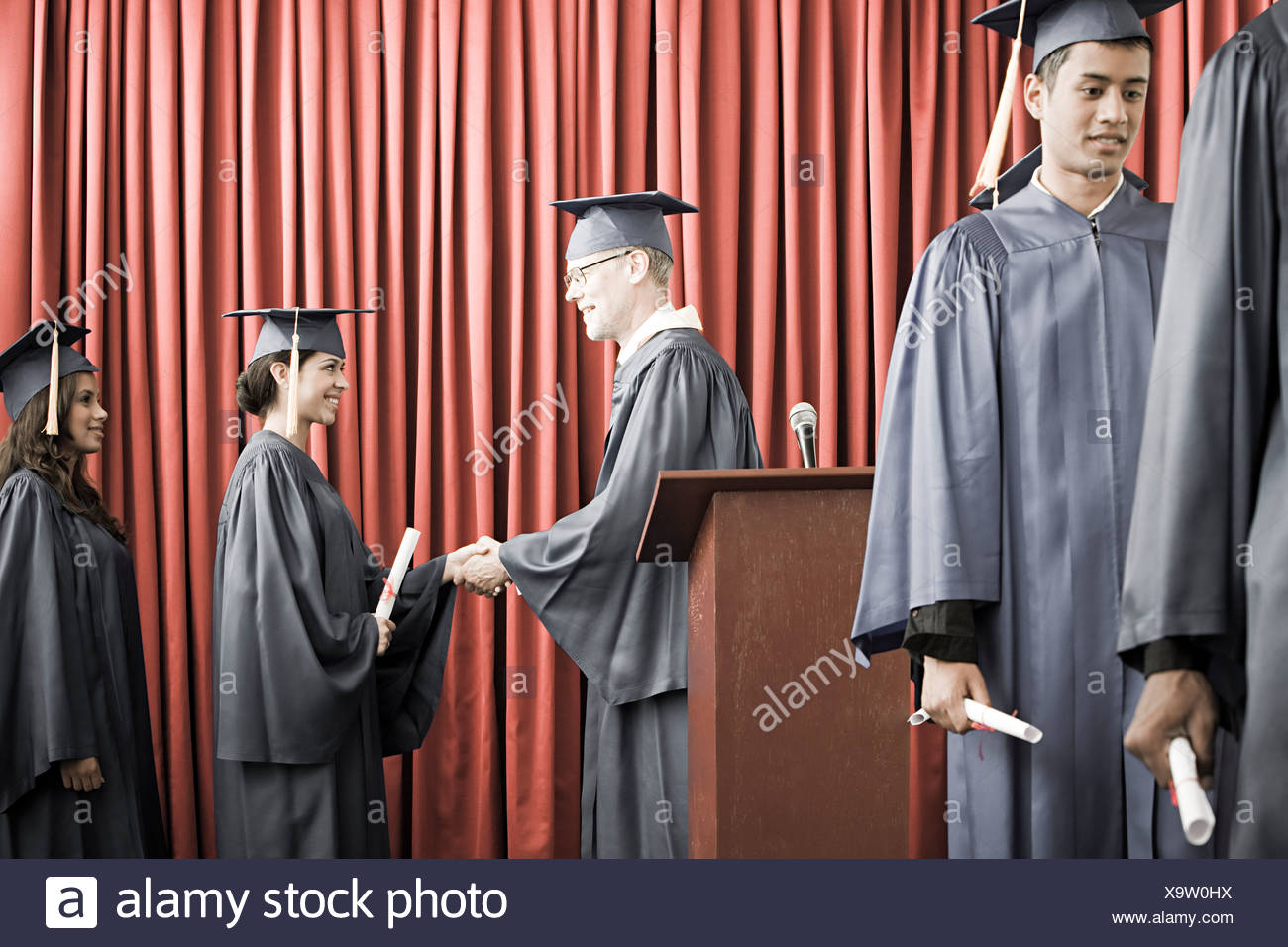 Graduation Ceremony Handshake High Resolution Stock Photography and ...
