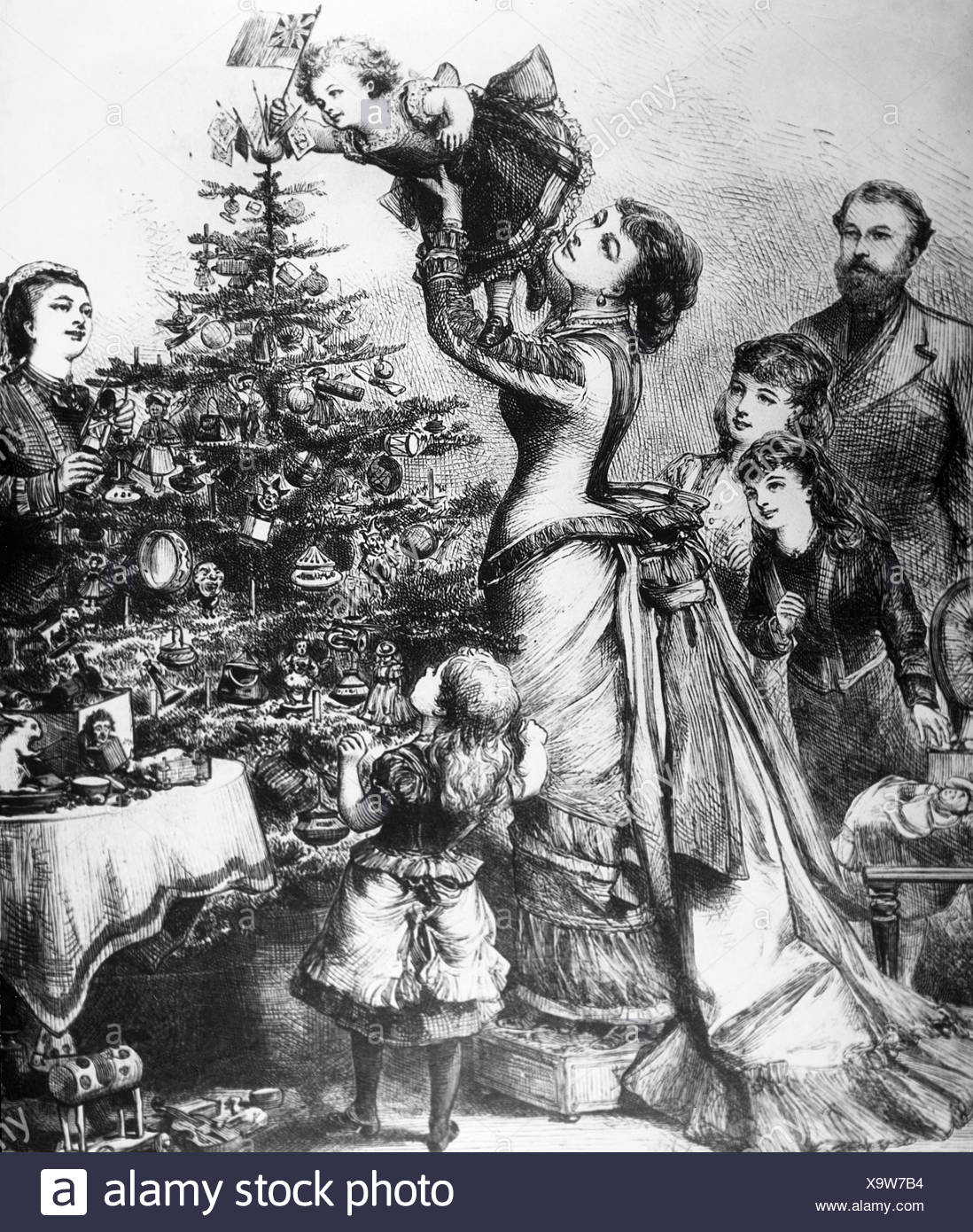 Victorian Family Christmas Tree High Resolution Stock Photography and ...