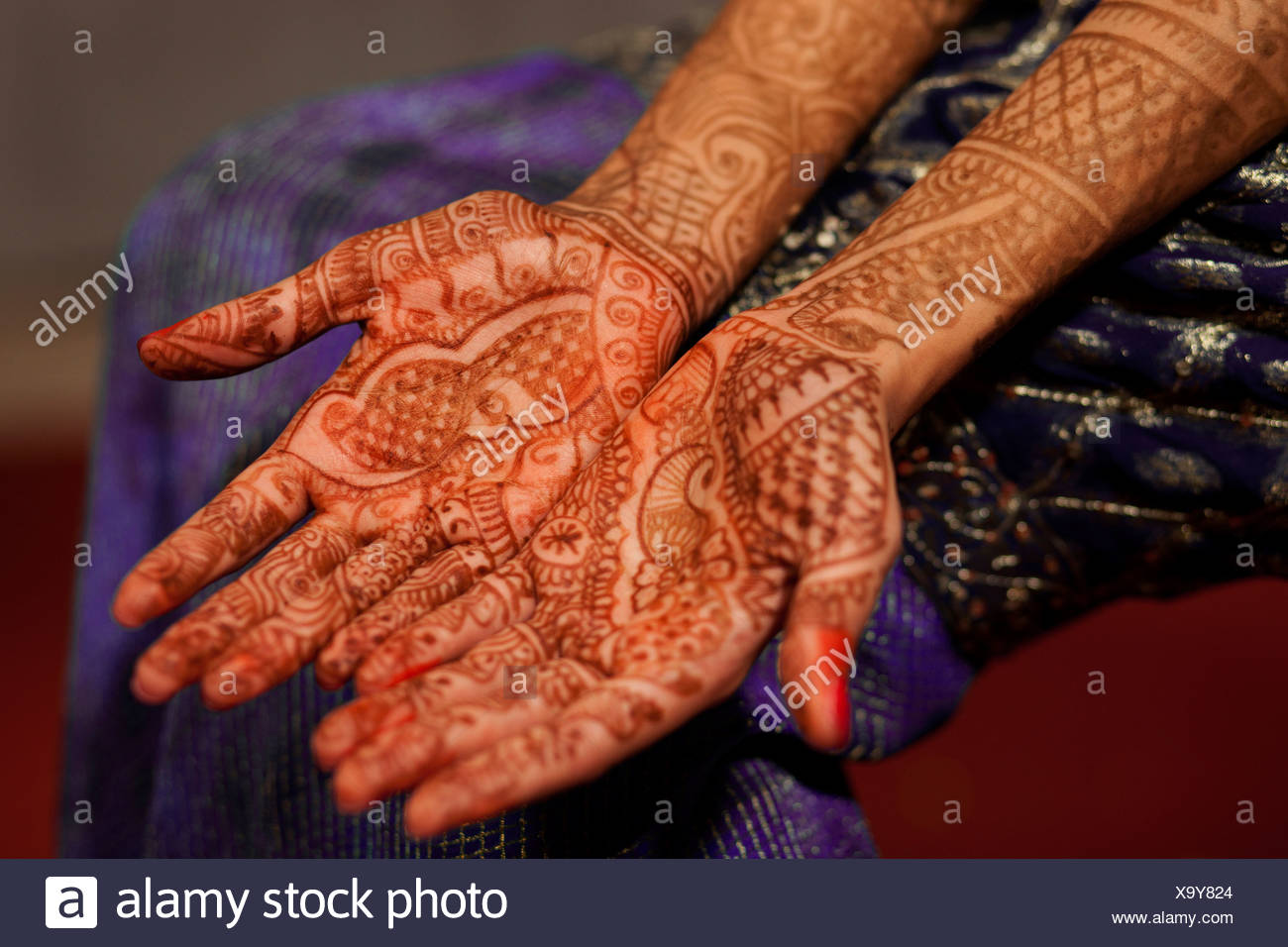 Hands Henna On Indian Women High Resolution Stock Photography and ...